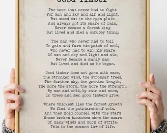 Good Timber Poem - Etsy