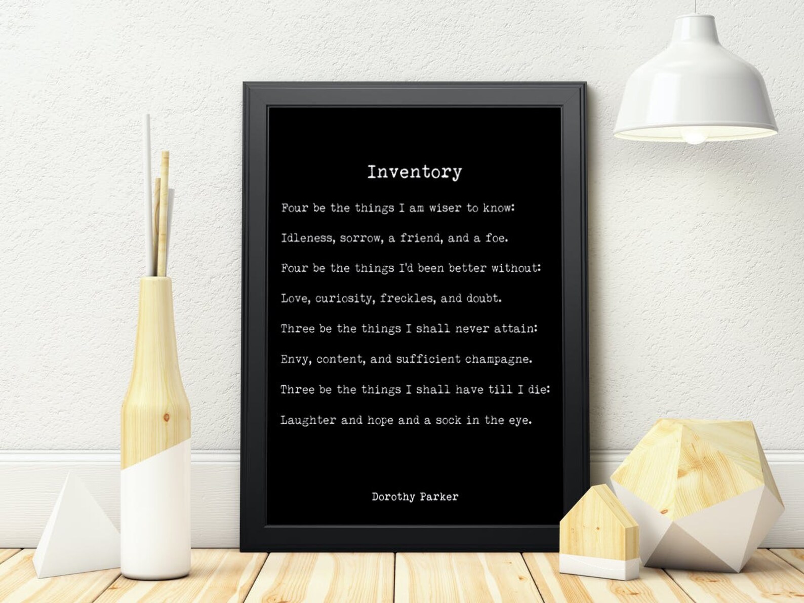 Dorothy Parker Poem Print. Dorothy Parker Inventory Poem - Etsy Australia