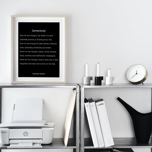 Dorothy Parker Poem Print. Dorothy Parker Inventory Poem - Etsy Australia