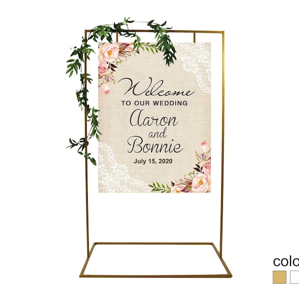 Large Wedding Welcome Sign With Stand - Etsy