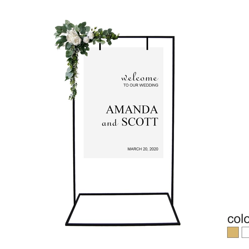 Wedding Welcome Sign With Stand - Etsy