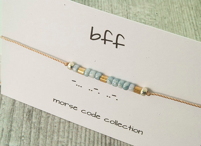 Bff Morse Code Bracelet Best Friends Bracelet Friendship Etsy