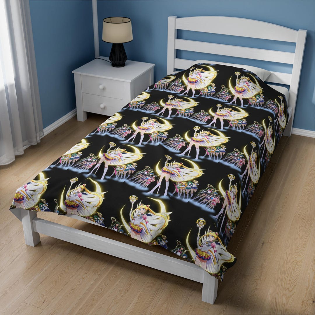 Sailor Moon Plush Blanket, Cute Throw Blanket, Soft Bedding, Cuddle ...