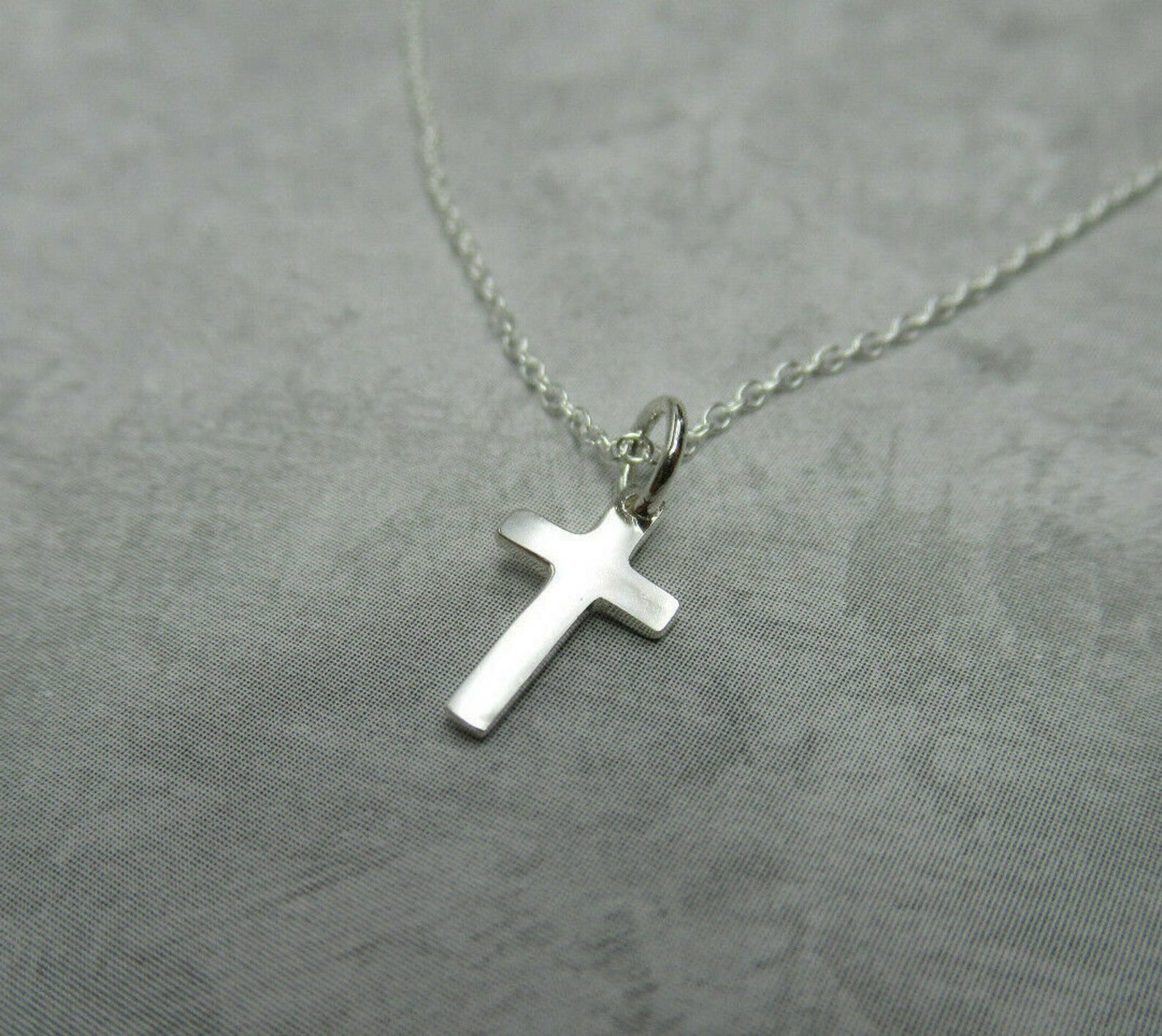 Simple Cross Necklace 925 Sterling Silver Pendant Easter | Etsy