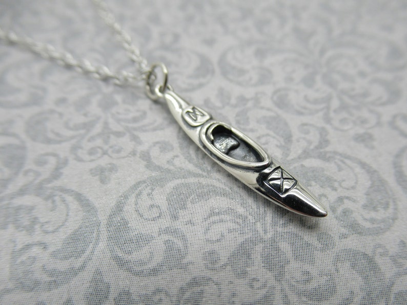 Kayak Necklace 925 Sterling Silver Hiking Camping Canoe | Etsy