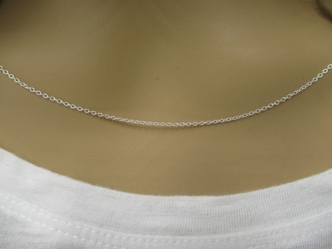 24 inch Necklace Chain 925 Sterling Silver 1.1mm Cable | Etsy