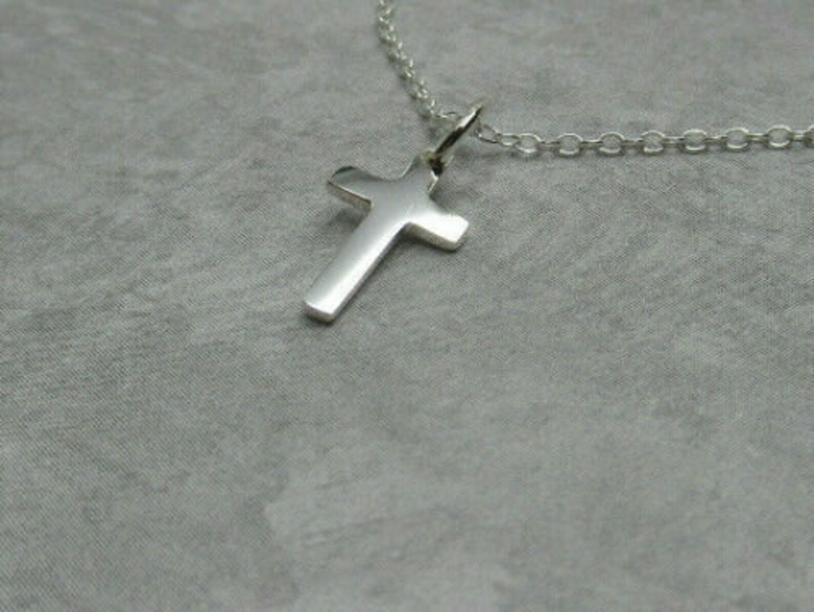 Simple Cross Necklace 925 Sterling Silver Pendant Easter | Etsy