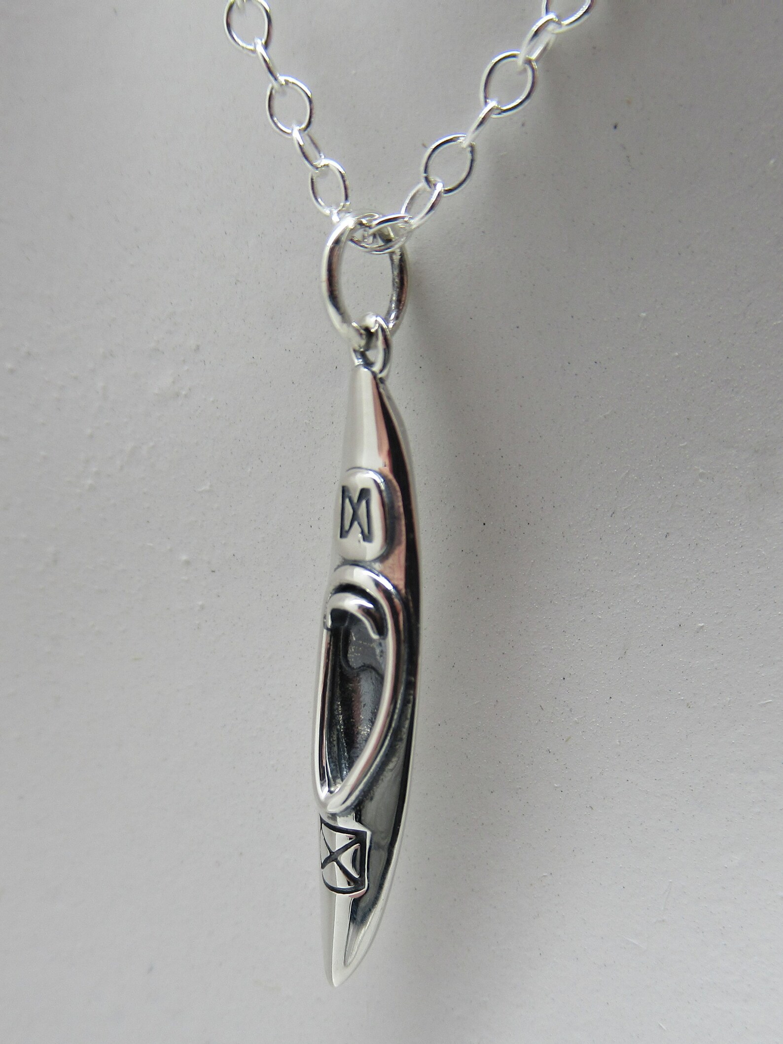 Kayak Necklace 925 Sterling Silver Hiking Camping Canoe - Etsy