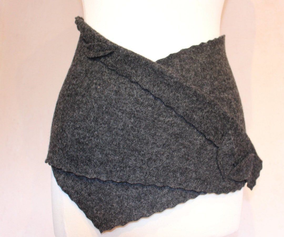 Kidney Warmer in Anthracite Made of Pure Sheep's Wool, Cacheur, Hip ...