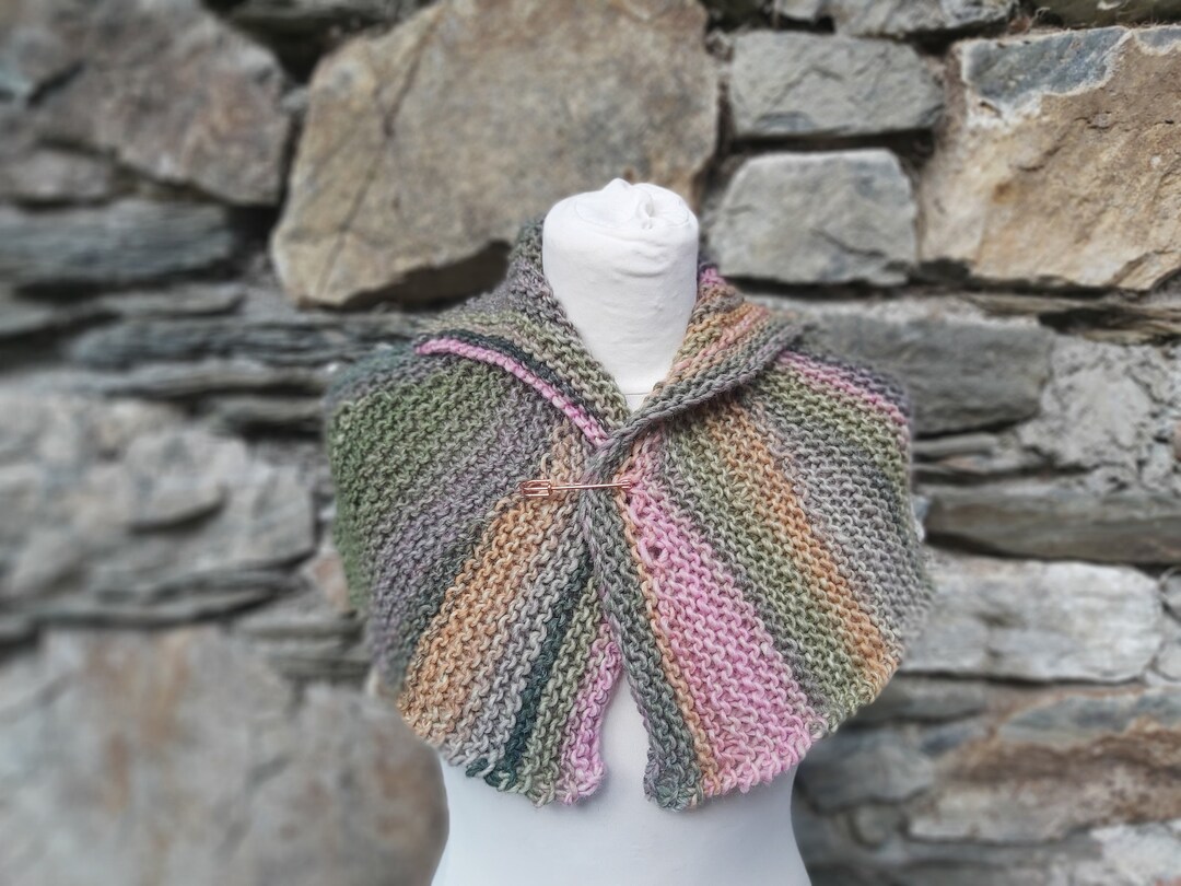 Knitted Cape, Shawl, Shawl, Medieval, Claire, Poncho, Plaid, Cloak ...