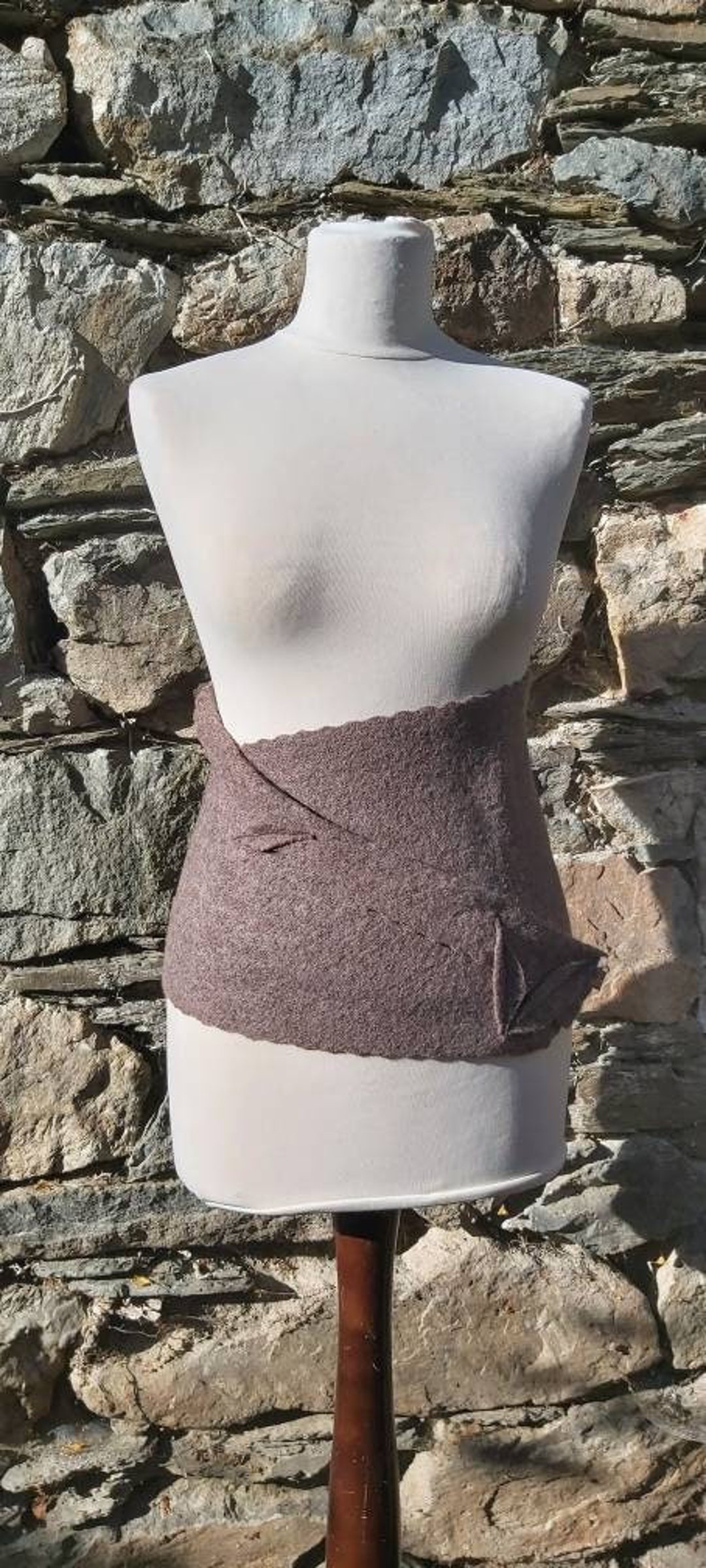 Kidney Warmer in Beige-brown Made of Pure Sheep's Wool, Waistband, Felt ...