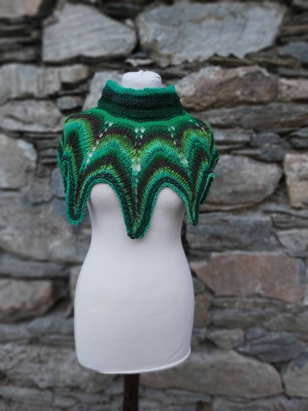 Pelerine, Neck Flatterer Made of Soft NORO Yarn Made of Sheep's Wool ...