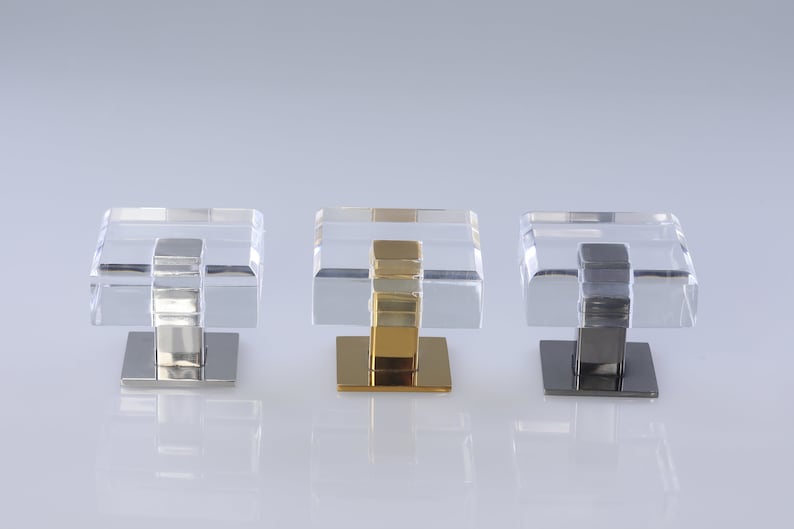 Square Oversized Lucite Knob - Etsy