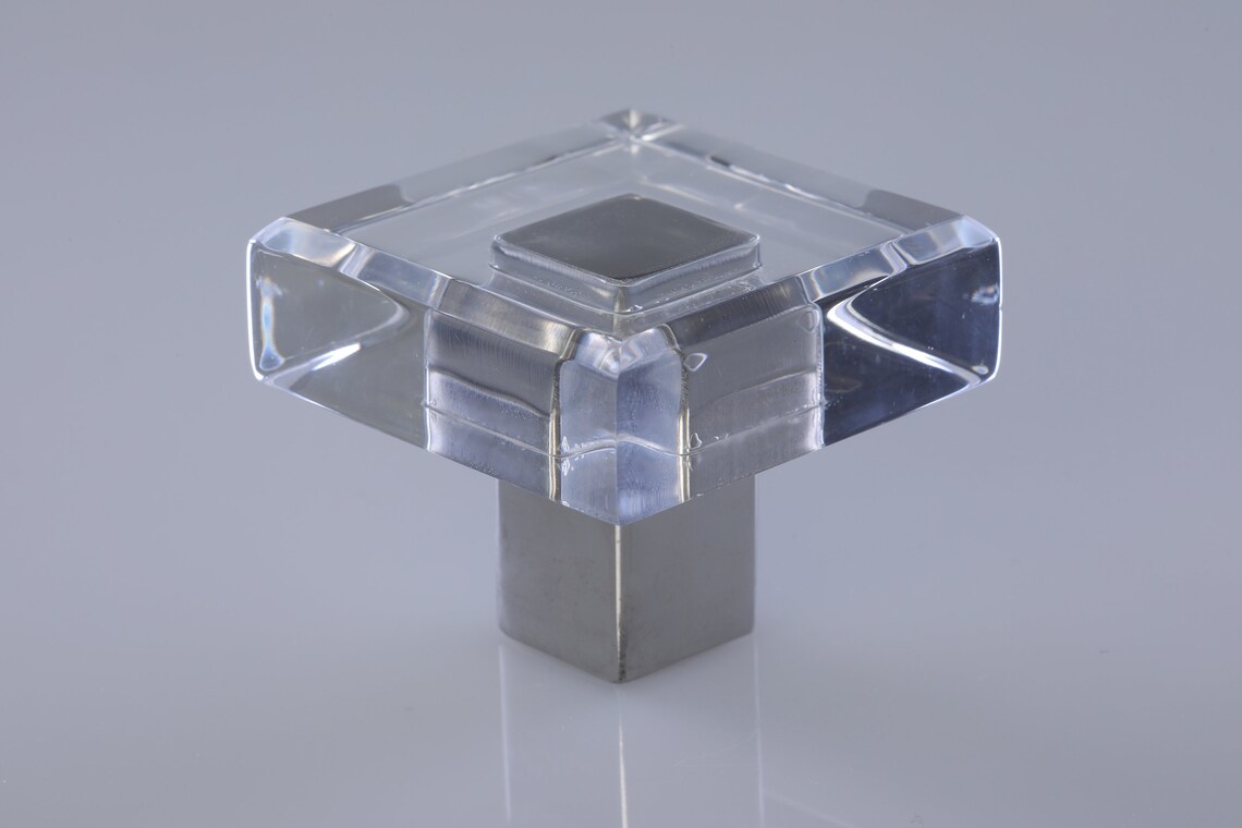 2 Square Lucite Knob Pull - Etsy