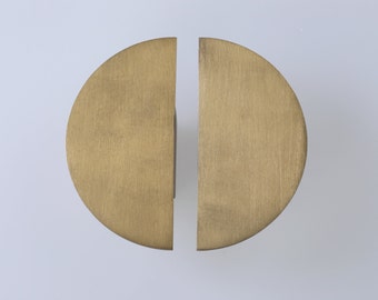 3.75 5 Half Circle Drawer Pull Wardrobe Handles Brushed Gold Silver ...