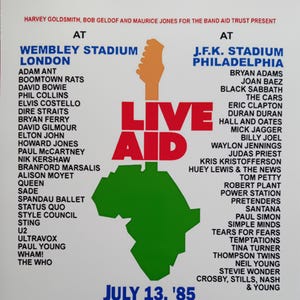 Live Aid 1985 Wembley Stadium & Philadelphia - Souvenir Print - Etsy