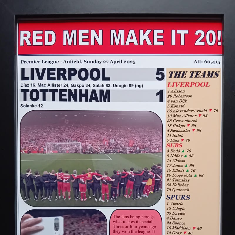 Liverpool 2025 Champions - Etsy