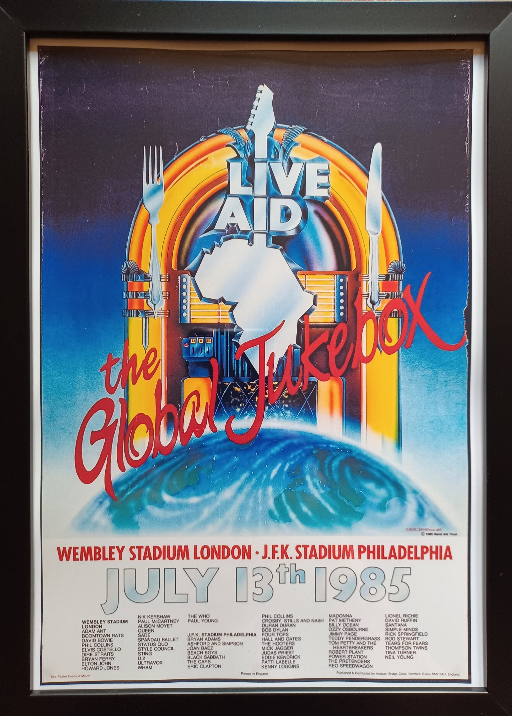 Live Aid 1985 Wembley Stadium & Philadelphia the Global Jukebox ...