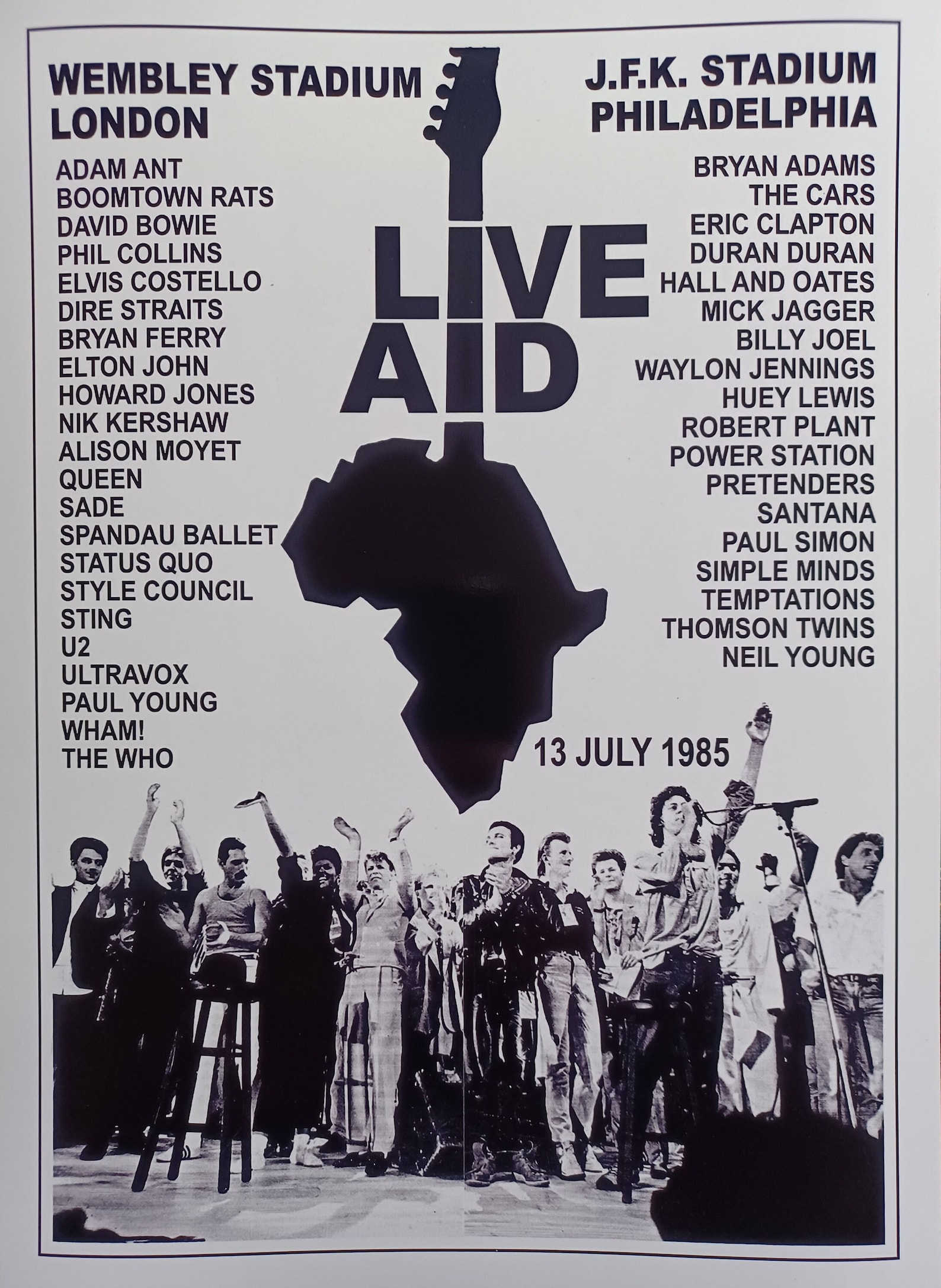 Live Aid 1985 Wembley Stadium & Philadelphia - Souvenir Print - Etsy