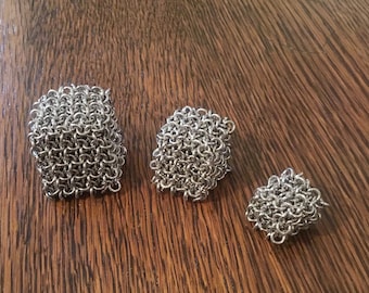 Rainbow Chainmail Jelly Fidget Cube 6x6x6 Chain Mail Chainmaille Craft ...
