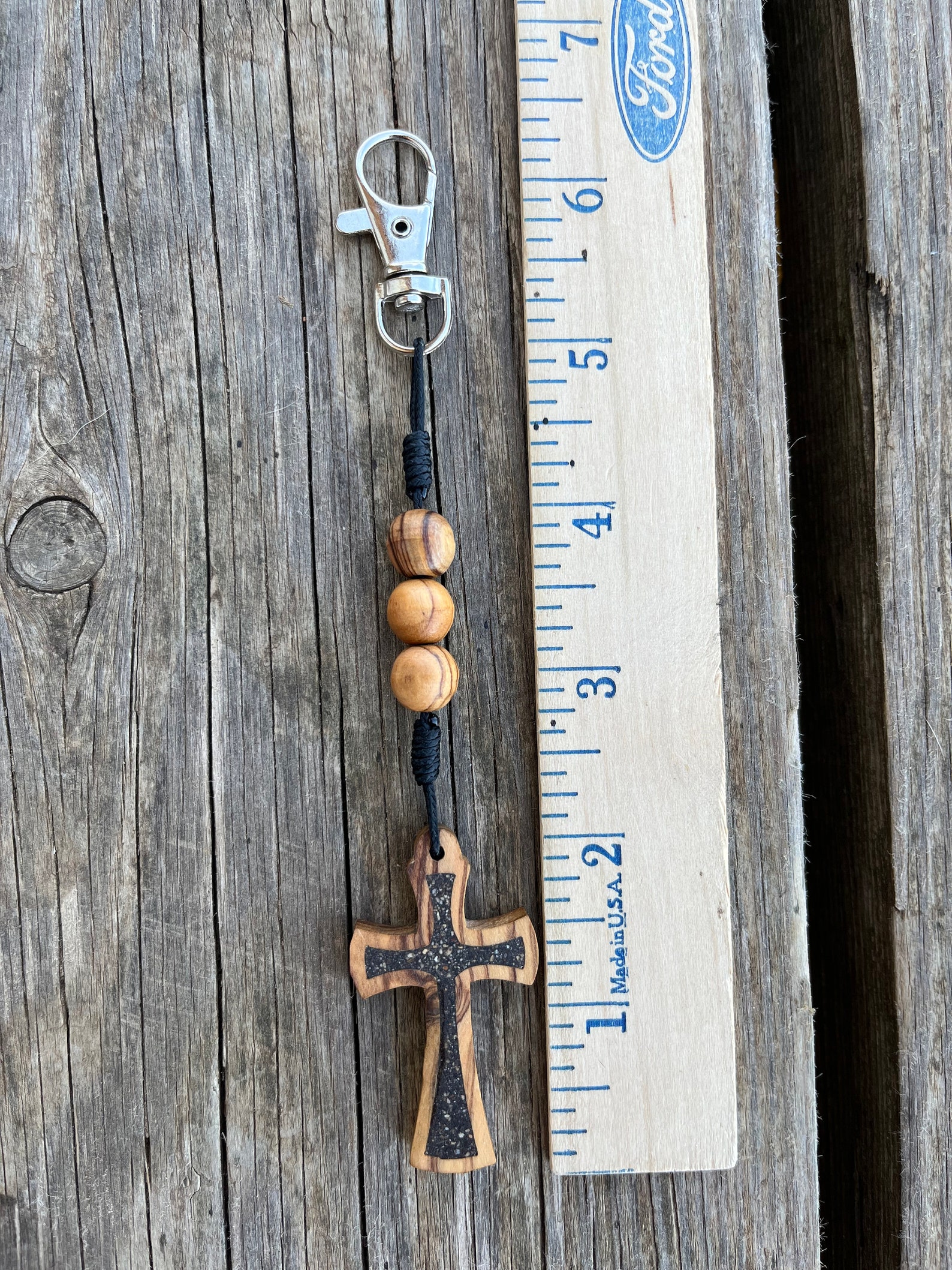 Olive Wood Cross Keychains - Etsy