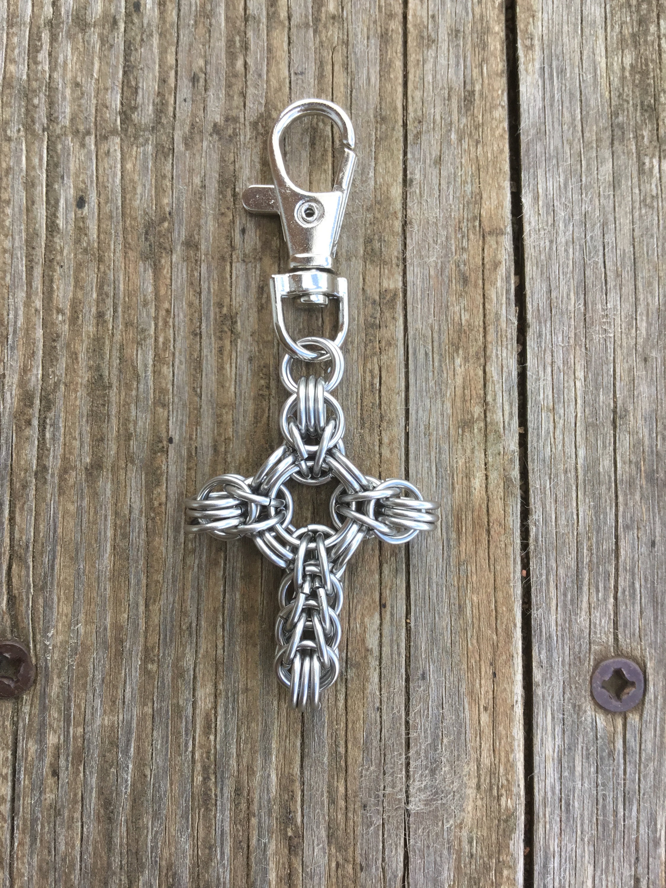 Stainless Steel Chainmaille Cross - Etsy