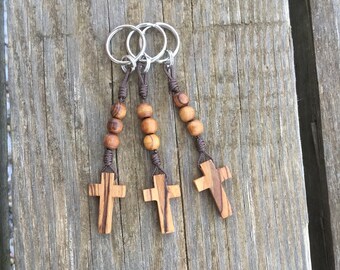Cross Charm Keychain | Etsy
