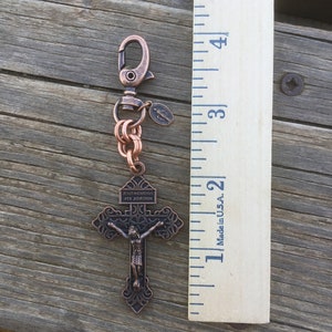 Copper Pardon Crucifix Keychain - Etsy