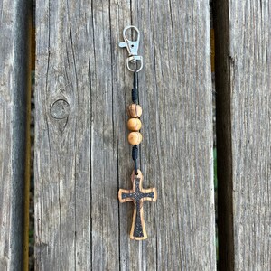 Olive Wood Cross Keychains - Etsy