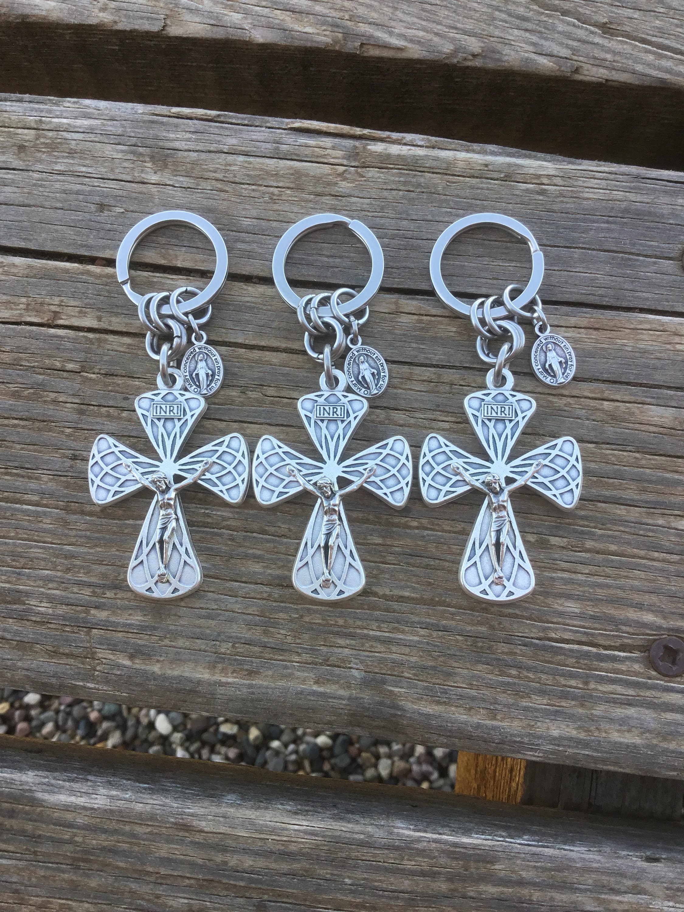 Decorative Crucifix Keychain | Etsy