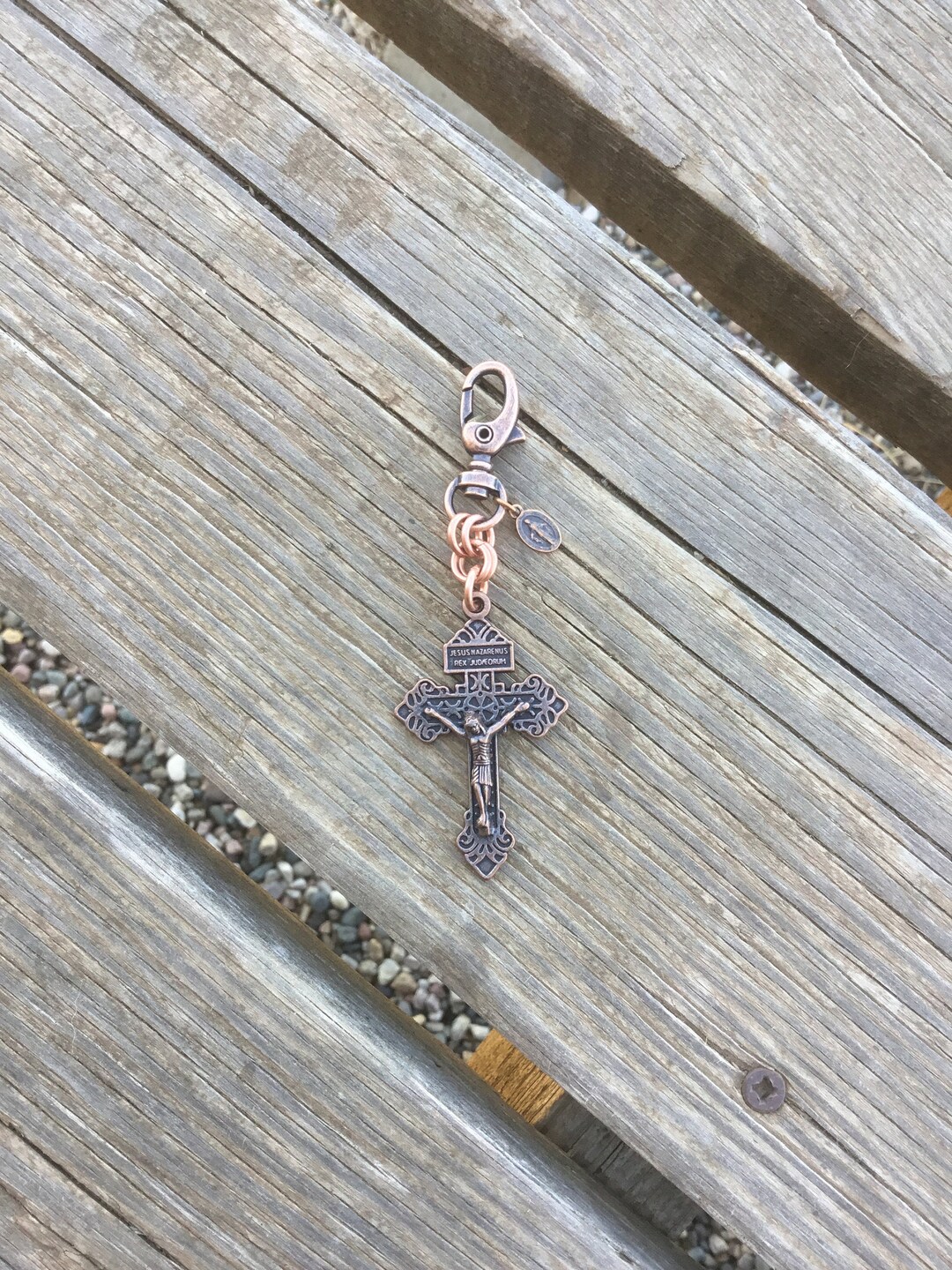 Copper Pardon Crucifix Keychain - Etsy