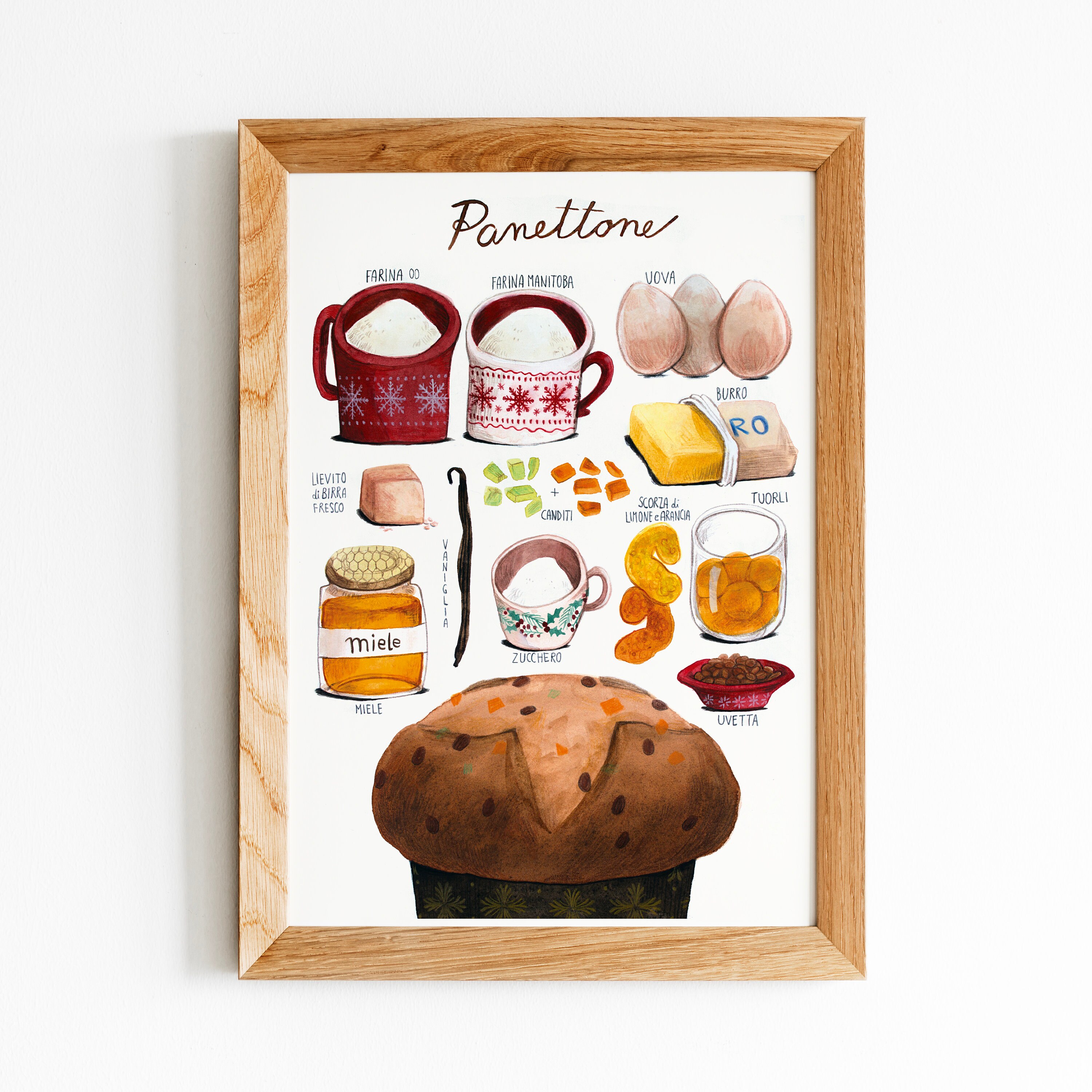 PANETTONE A4 Art Print, Traditional Italian Sweet - Etsy