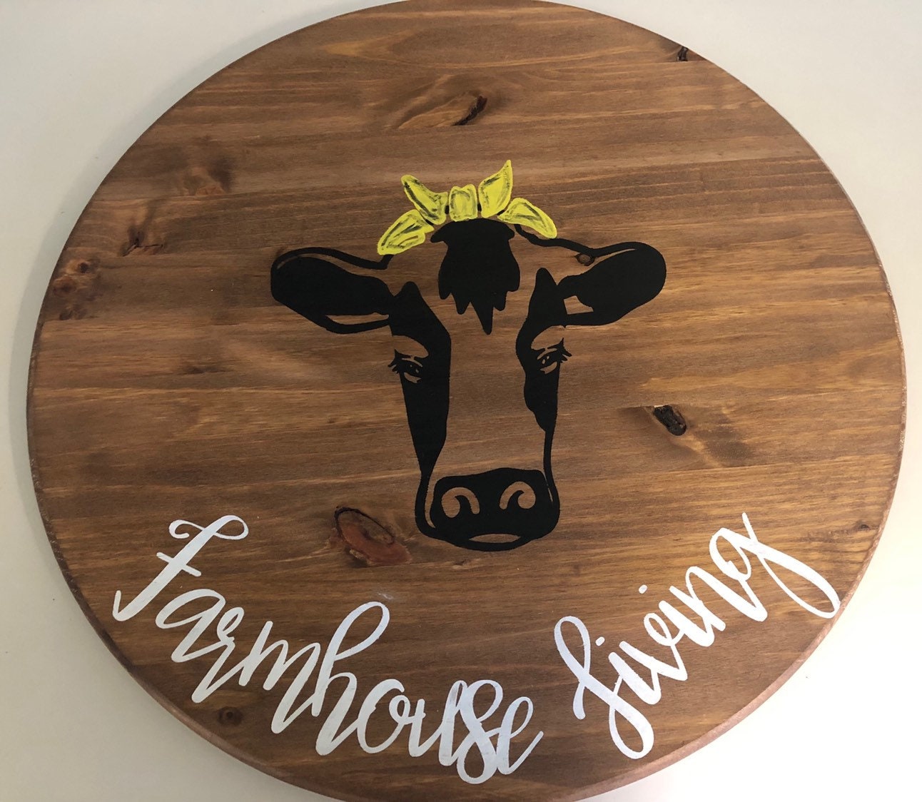 Farmhouse Cow Wooden Sign - Etsy