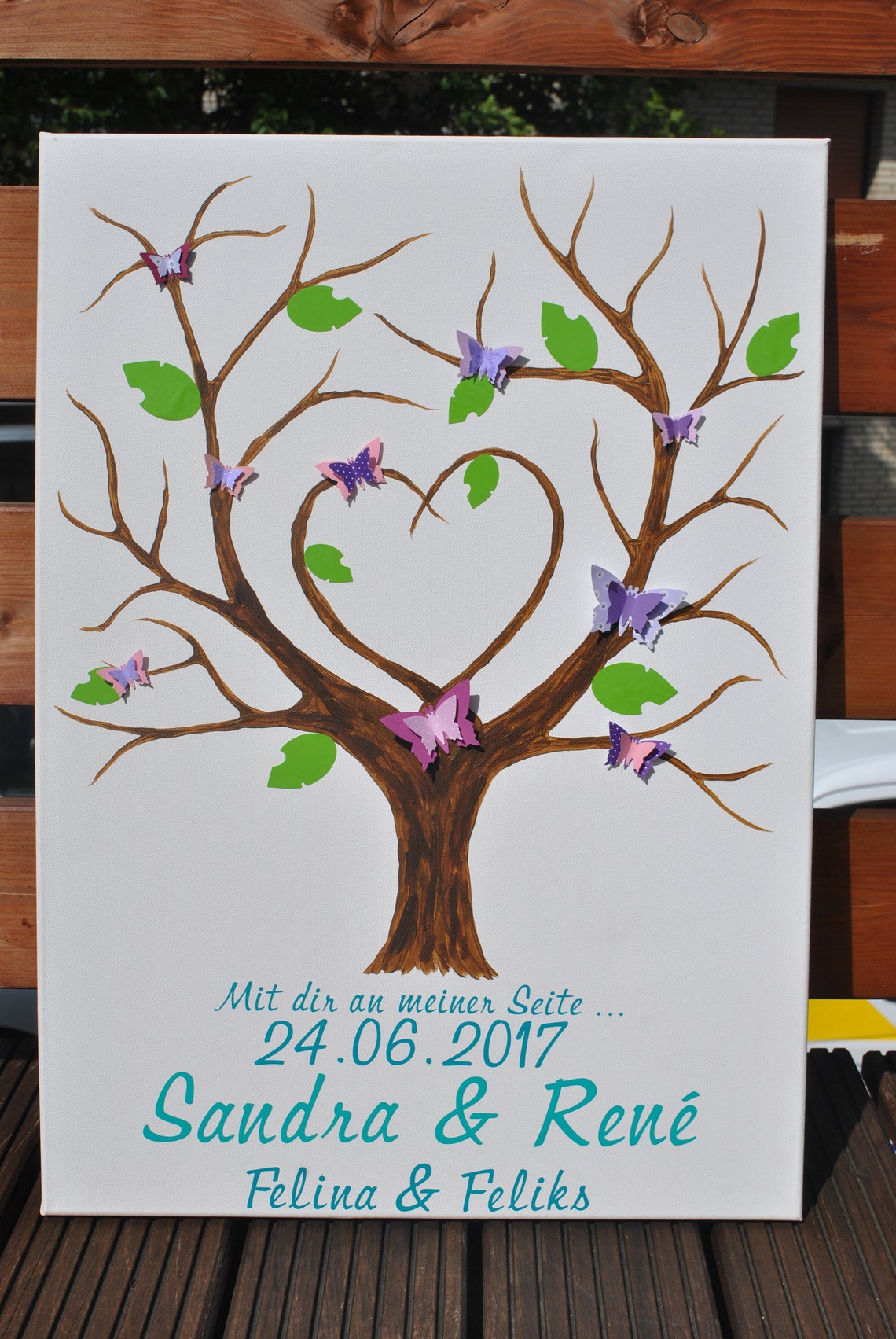 Fingerprint Canvas Wedding Tree 40 X 60 Cm - Etsy
