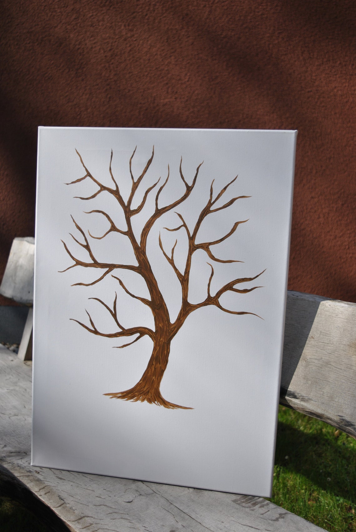 Fingerprint Canvas Wedding Tree 40 X 60 Cm - Etsy