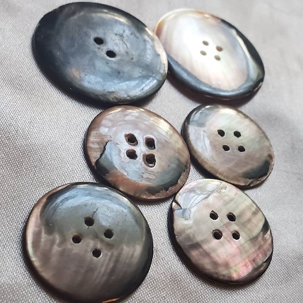 Black Pearl Buttons - Etsy