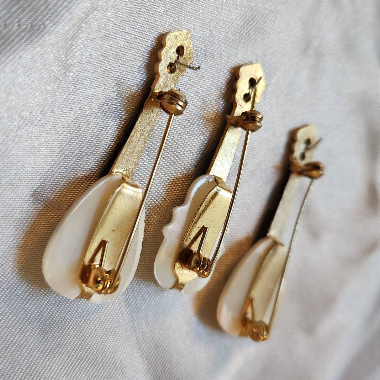 Pretty Mother of Pearl Instrument Pins - Etsy