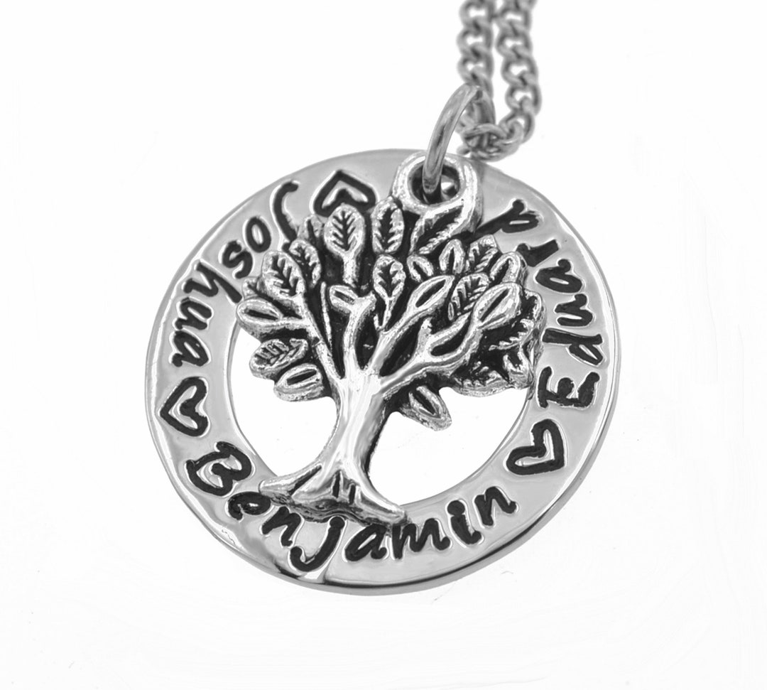 Name Chain Family Tree Family Tree Chain With Engraved Name Family ...