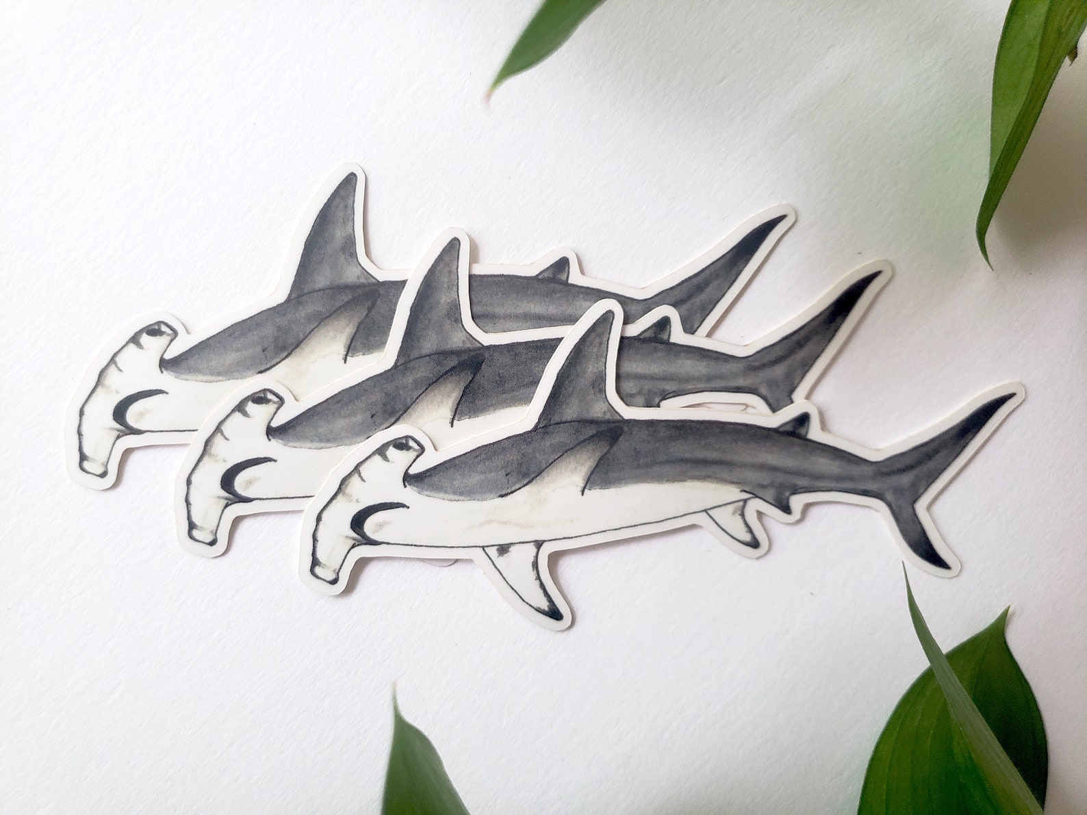 Hammerhead Shark Vinyl Sticker l Watercolor Sticker l | Etsy