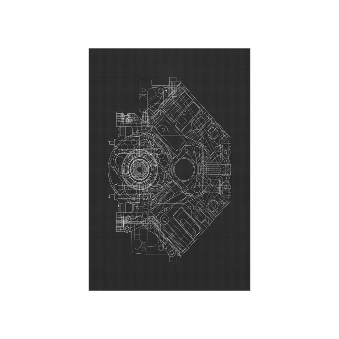 Print - Chevy GEN 3 LS1/LS6 - Engine-block Blueprint Art Collection ...