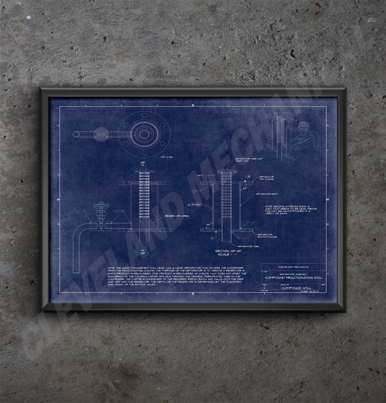 Digital - 05 Distillery Equipment Blueprint Art Collection, 300+ DPI ...
