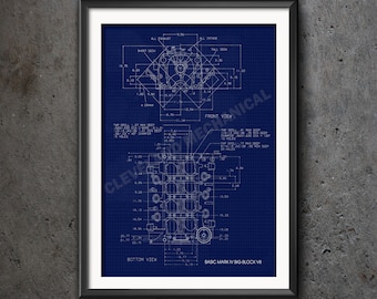 Digital - Chevy Mark IV Big-block Blueprint Art Collection, 300+ Dpi ...