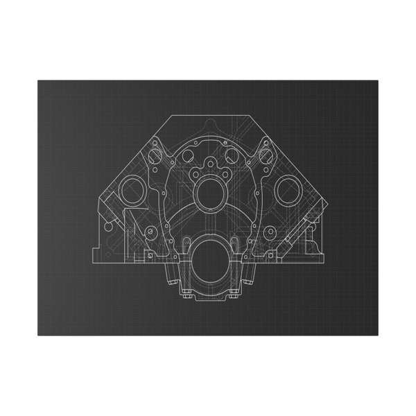 Small Block Chevy Engine Drawing - Etsy