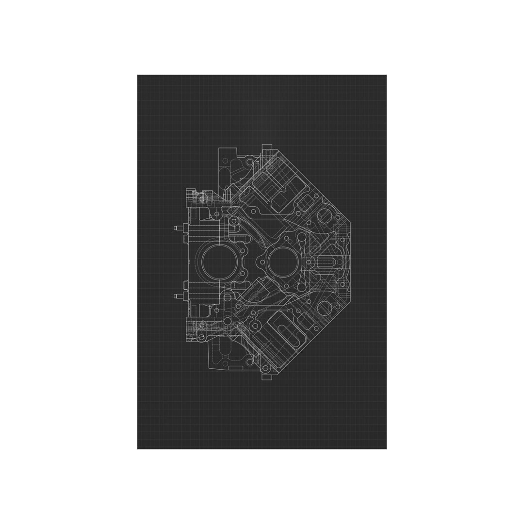 Print - Chevy GEN 3 LS1/LS6 - Engine-block Blueprint Art Collection ...