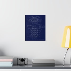 Print - Chevy Mark IV Big-block Blueprint Art Collection, Mechanical ...