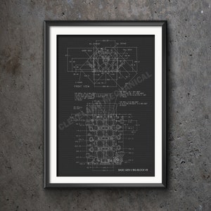 Digital - Chevy GEN V Big-block Blueprint Art Collection, 300+ Dpi ...