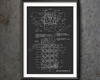 Digital - Chevy Mark IV Big-block Blueprint Art Collection, 300+ Dpi ...
