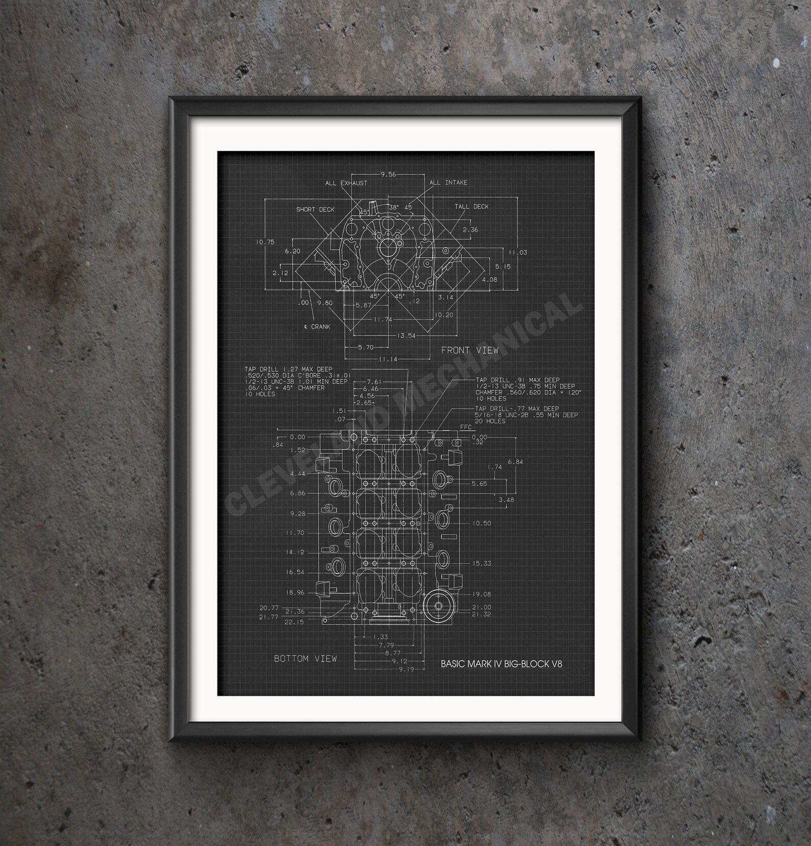 Digital - Chevy Mark IV Big-block Blueprint Art Collection, 300+ Dpi ...