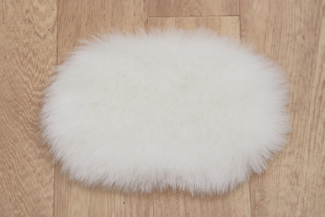 Dollhouse Rug Small Faux Floor Fur Oval Rug for Dolls 1:12 or 1 6 Scale ...