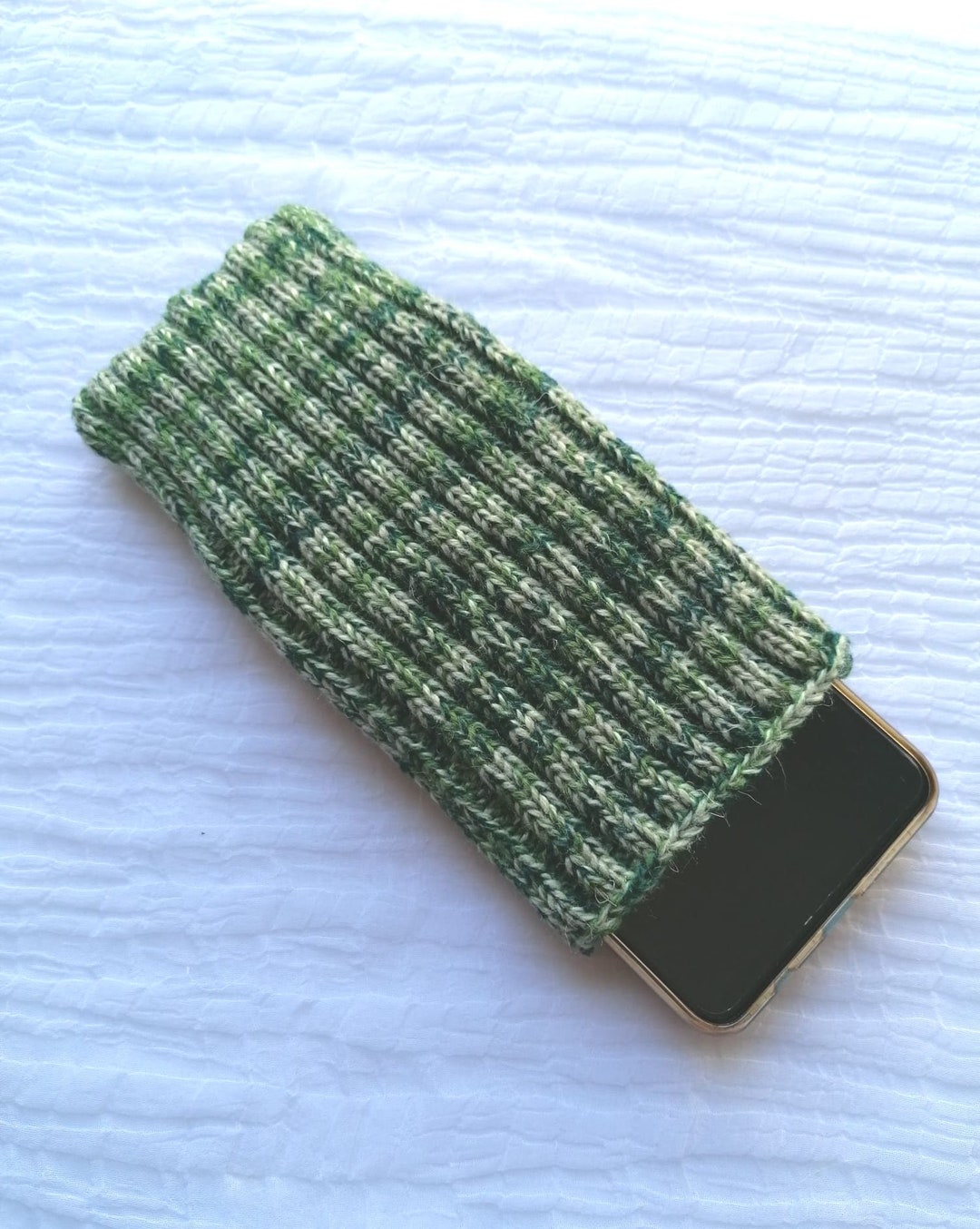 Phone Sock Cute iPhone Case Knit Cell Phone Pocket Green - Etsy